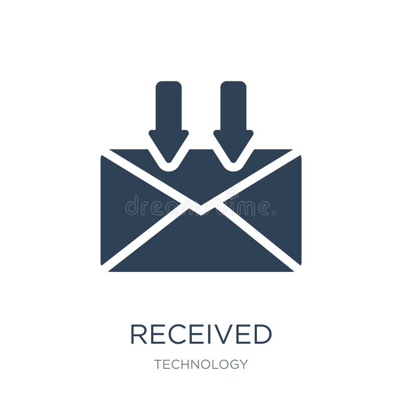 Received Icon in Trendy Design Style. Received Icon Isolated on White ...