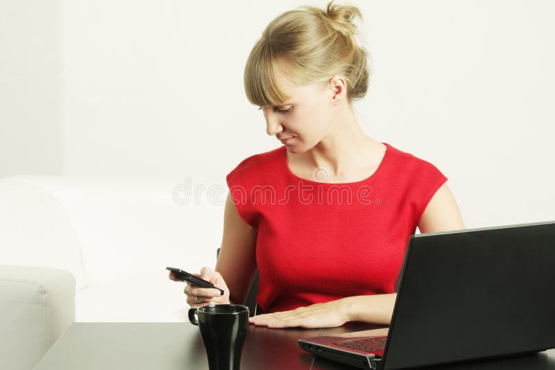 Received message stock photo. Image of people, woman - 16455294