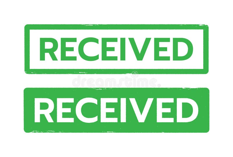"RECEIVED" Stamp Vector. Stock Vector - Illustration of granted ...