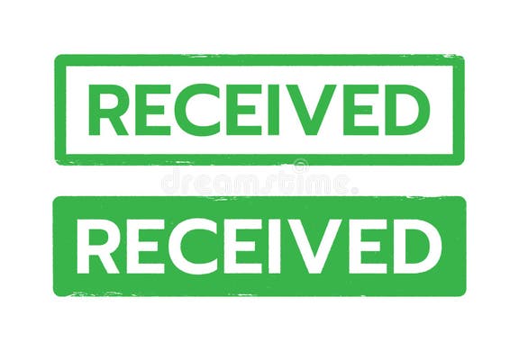 "RECEIVED" Stamp Vector. Stock Vector - Illustration of granted ...