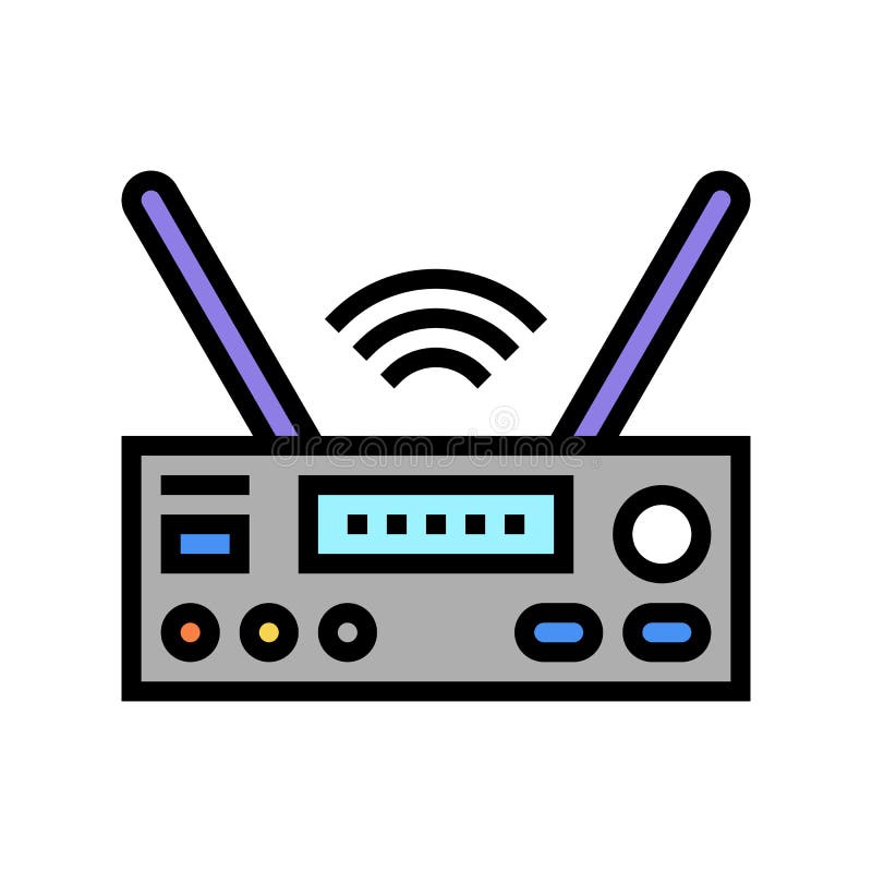 Receiver Electronic Technology Color Icon Vector Illustration Stock ...