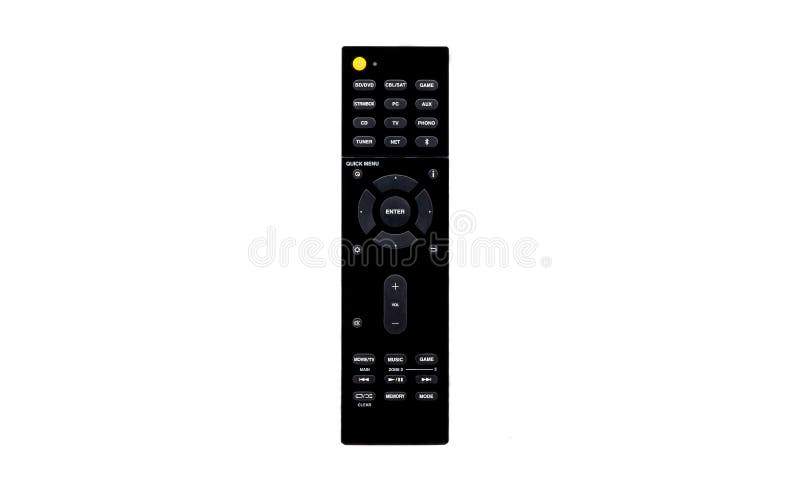 Receiver Tv Remote Control Isolate White Background Stock Photo - Image ...