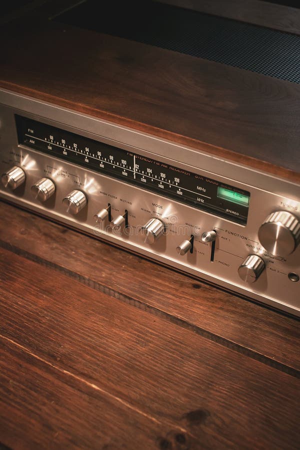 Vintage Audio Stereo Rack with Cassette Tape Deck Receiver and S Stock ...