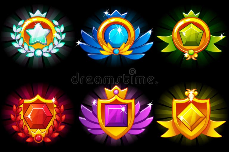 Receiving Achievement, Vector Templates Awards and Precious Stone. for ...