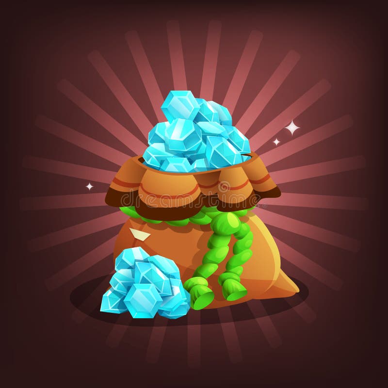 Shop Gems Panel, Game Asset with Gems Icons. Stock Vector ...