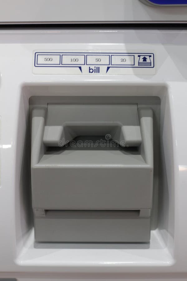 Receiving Cash Part for Vendor Self Service Machine Stock Image - Image ...