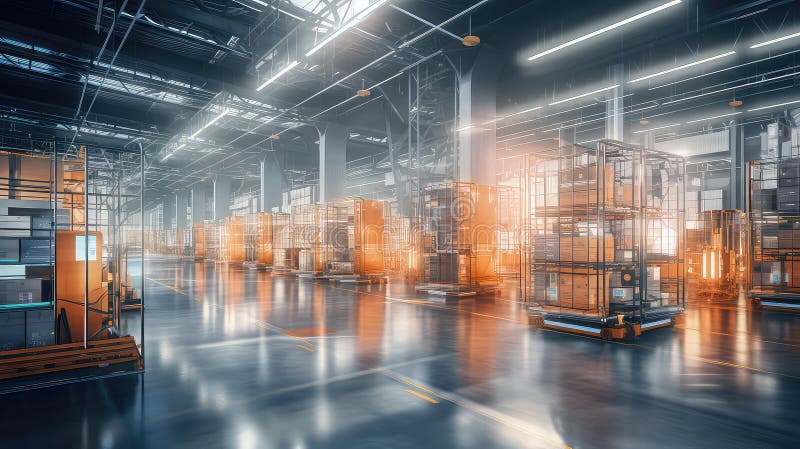 Receiving Distribution Warehouse Background Stock Illustration ...