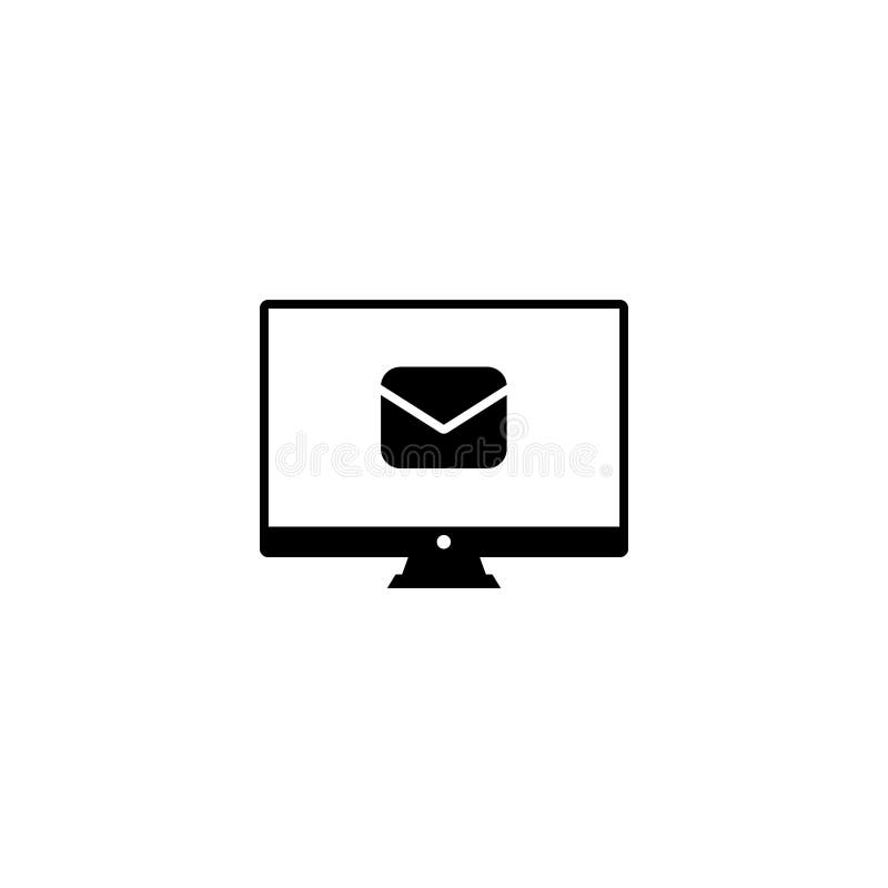Email Computer Concept Digital Online Icon Stock Vector - Illustration ...