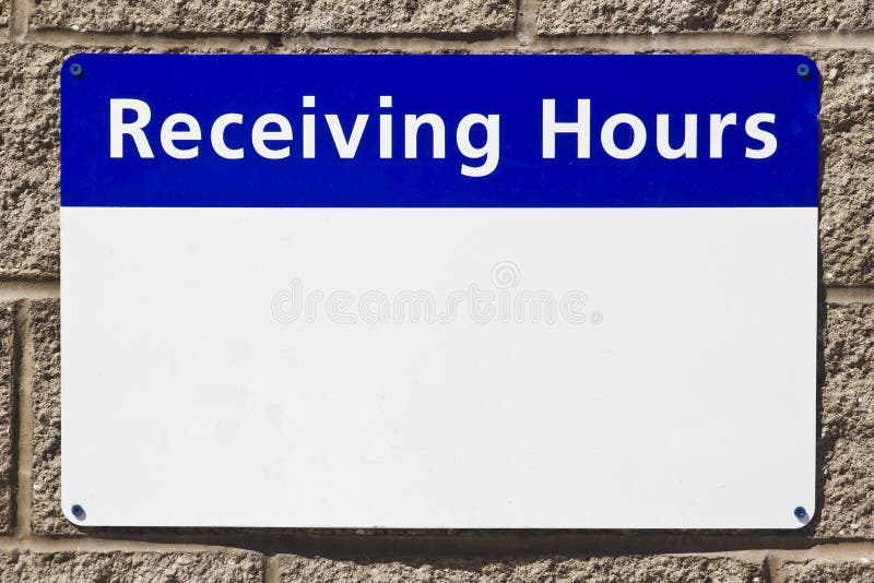 Receiving Hours stock photo. Image of information, text - 23927276