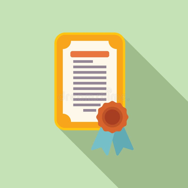 Receiving Official Document with Blue Ribbon Stock Vector ...