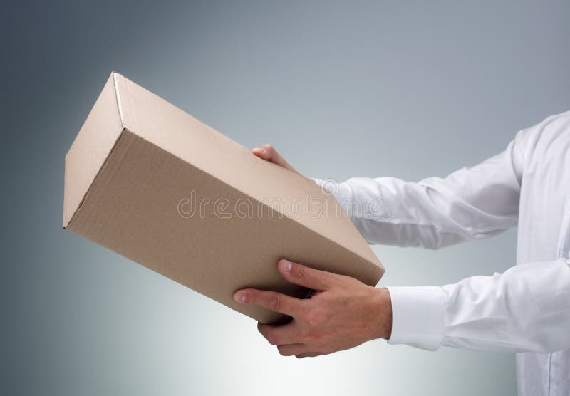 Receiving a package stock image. Image of carrying, envelope - 45047237