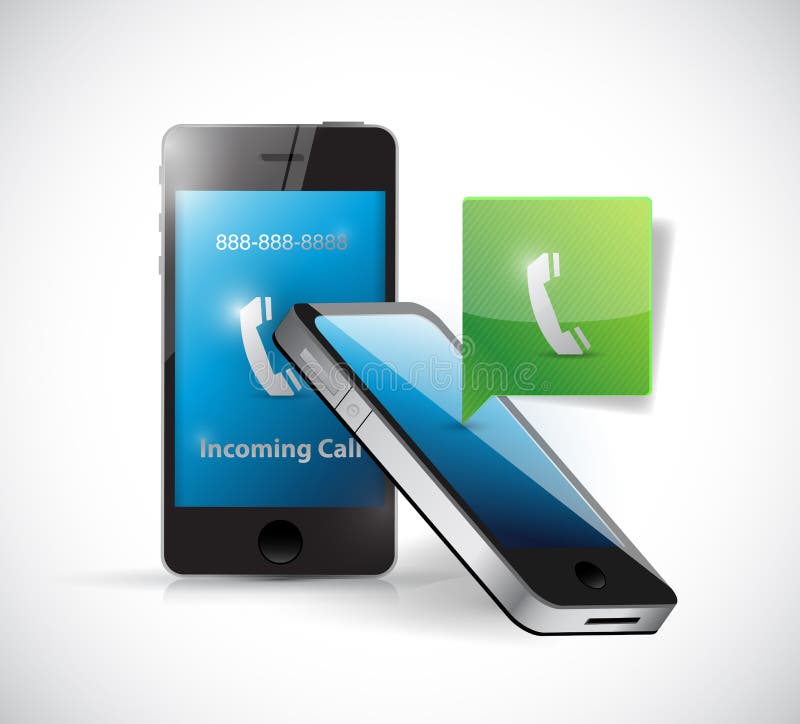 Receiving a Phone Call. Message Bubble Stock Illustration ...