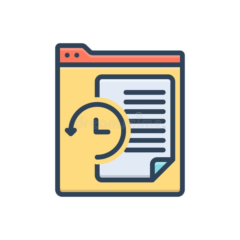 Color Illustration Icon for Recent, New and Date Stock Illustration ...