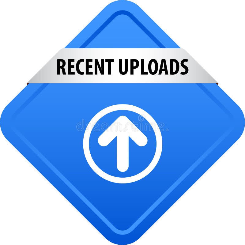 Recent uploads web button stock illustration. Illustration of icons ...