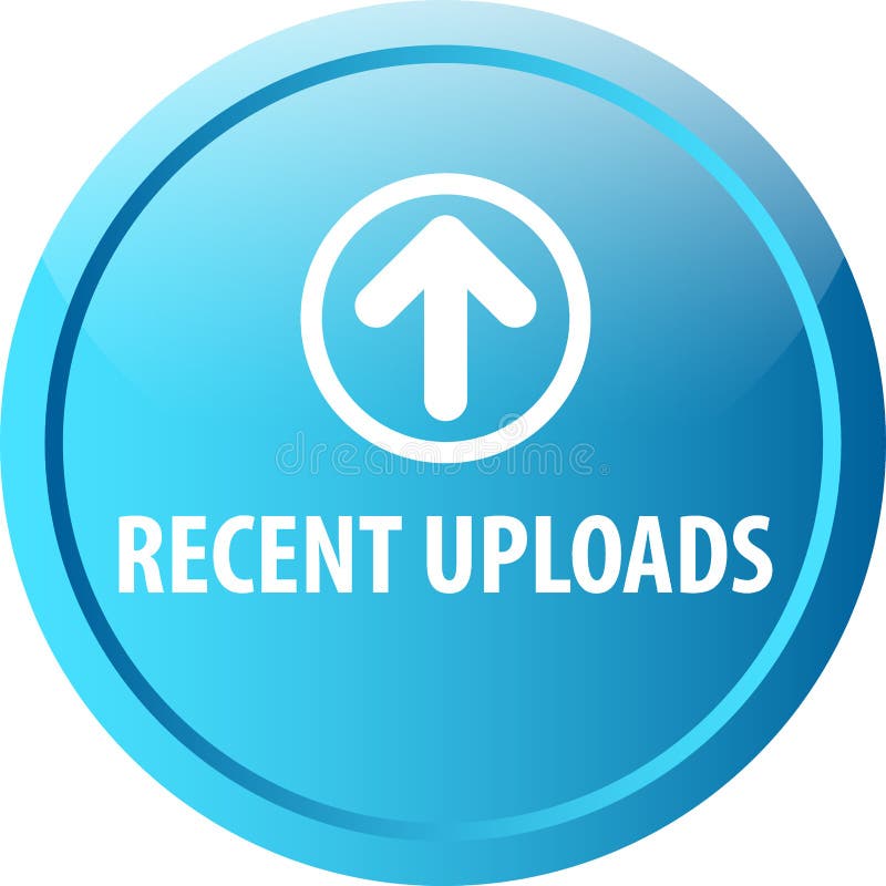 Recent uploads web button stock illustration. Illustration of colorful ...