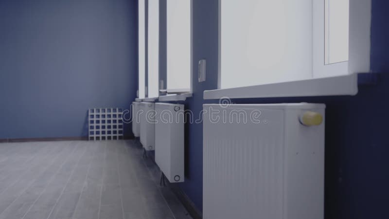 Recently Installed Modern Radiators Mounted Below Window Sills Stock ...