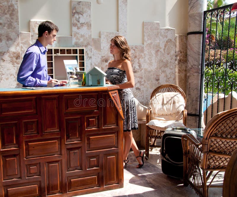 At the reception stock photo. Image of outside, agent - 17575204