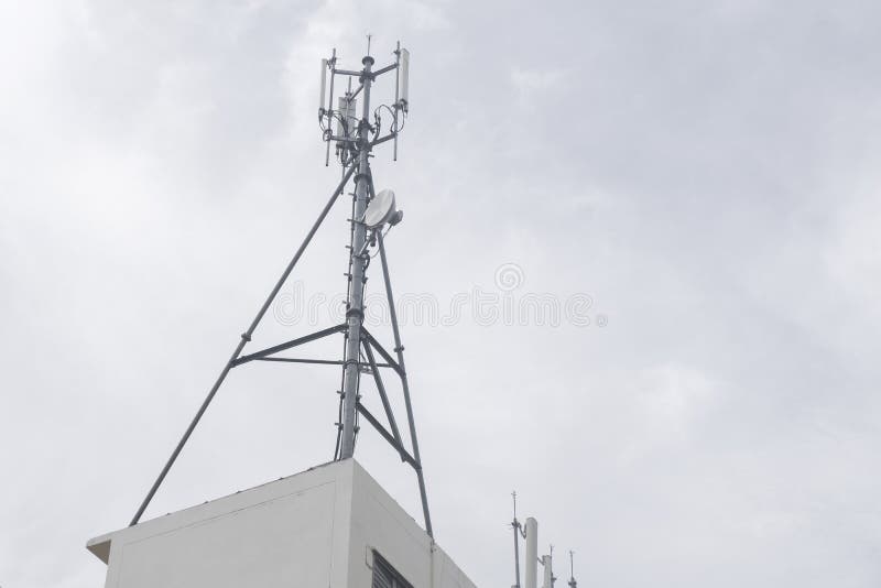 Reception antenna stock photo. Image of television, internet - 93691888