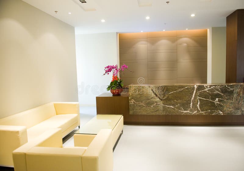 Modern Reception Area stock image. Image of attractive - 3255173