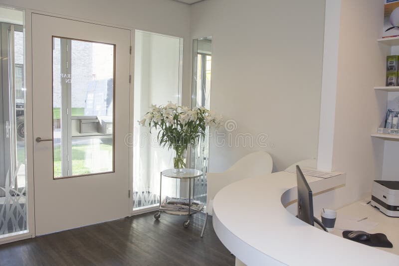 Reception area at clinic stock image. Image of business - 41305687