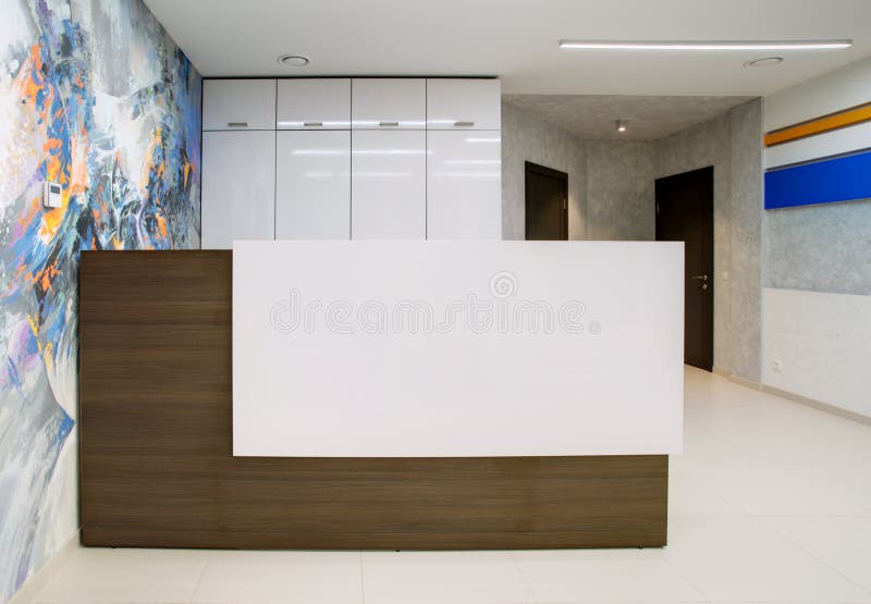 Reception Area in the Office Stock Photo - Image of office, furniture ...