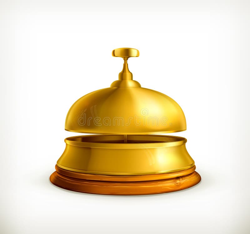 Gold Vintage Retro School Bell Stock Vector - Illustration of recess ...