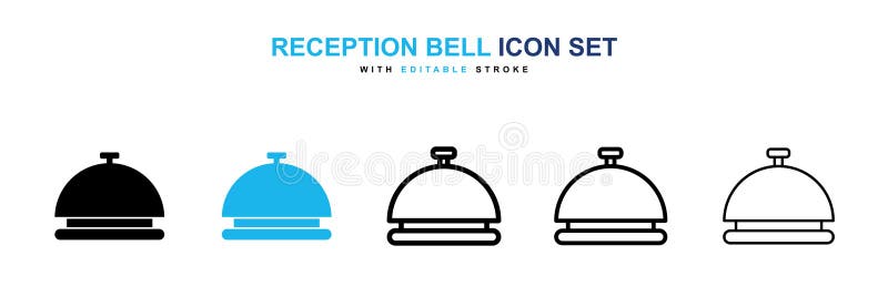 Reception bell icon vector stock vector. Illustration of concierge ...