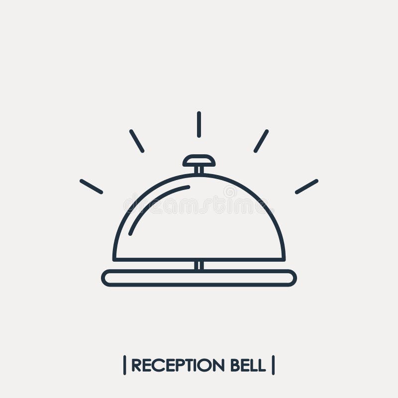 Reception Bell. Vector Illustration Stock Vector - Illustration of line ...