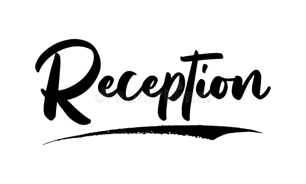 Reception Bold Typography Lettering Text Vector Design Quote Stock ...