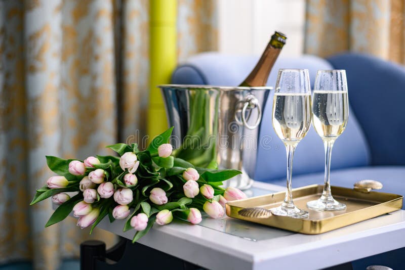 Reception and Champagne in Hotel Stock Image - Image of accommodation ...