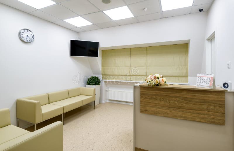 Reception of Clinic or Office Stock Photo - Image of care, light: 95407990