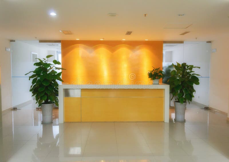 Company reception area stock image. Image of illumination - 26170413