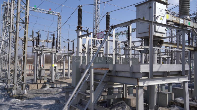 Electrical Substation. Installation of Grounding. Stock Video - Video ...
