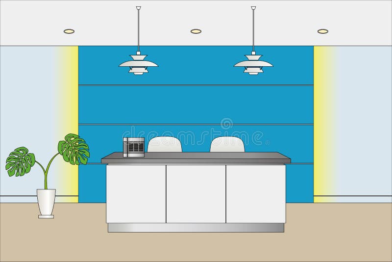 Reception counter stock vector. Illustration of boundary - 19805106
