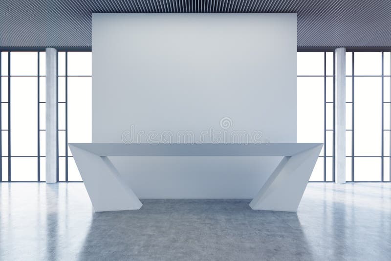 Reception Counter, Corridor, Wide Shades Stock Illustration ...