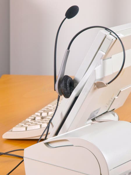 Reception desk stock photo. Image of headset, answer - 11703732