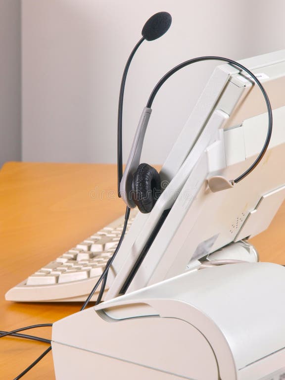 Reception desk stock photo. Image of headset, answer - 11703732