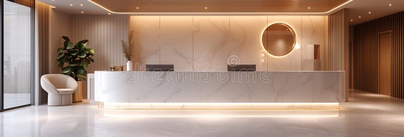Reception Desk - Generative AI Stock Illustration - Illustration of ...