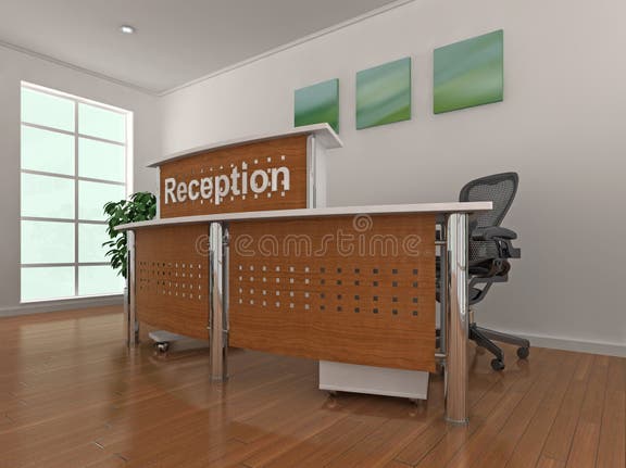 Brown Reception Desk Stock Illustrations – 1,011 Brown Reception Desk ...