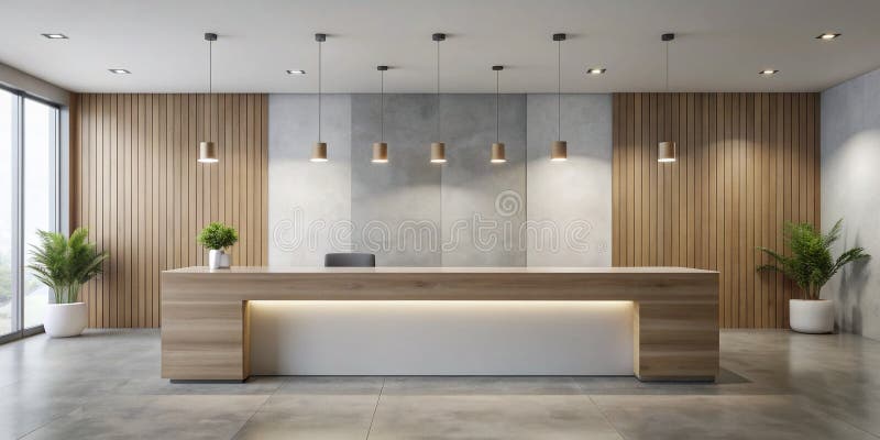 A Reception Desk in a Building Informative Creative Optimized AI ...