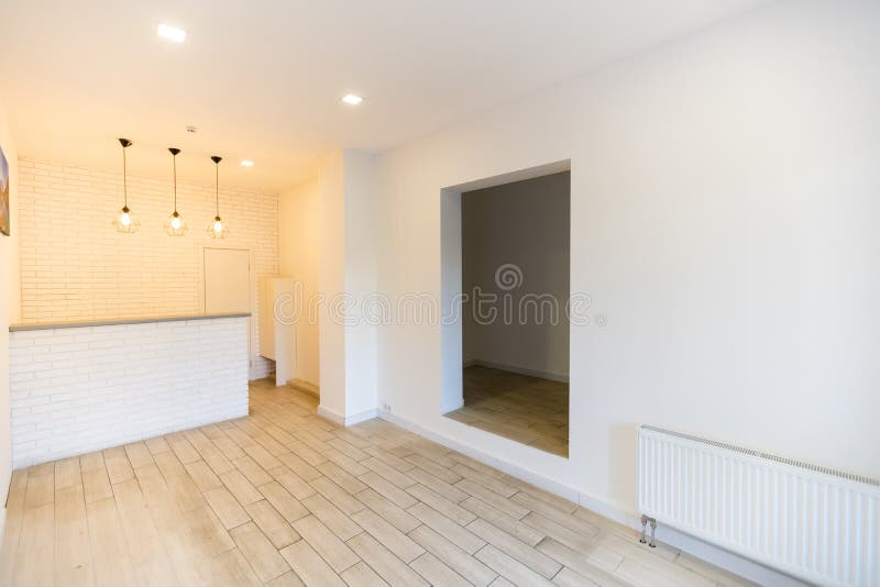 Reception Desk in a Corridor in a Small Office Stock Image - Image of ...