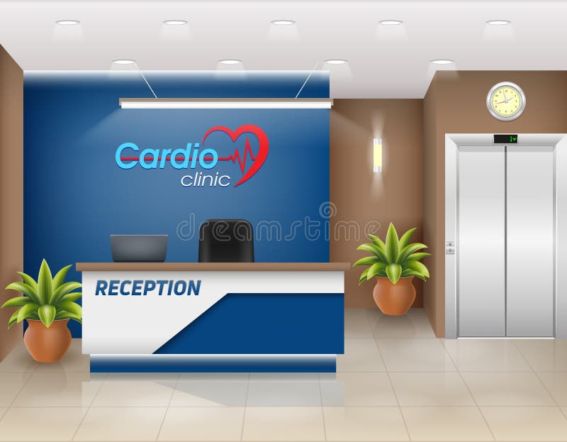 Reception Desk in the Office Workplace of a Manager or Administrator ...