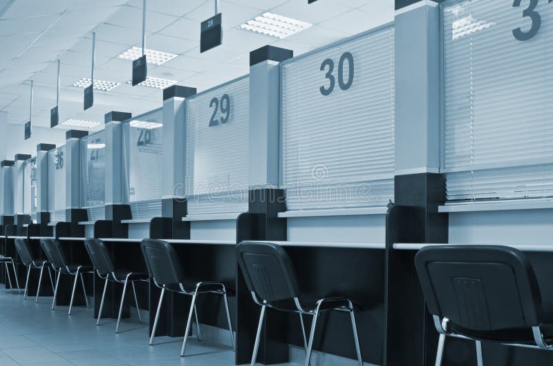 Reception Desk To Receive Visitors Stock Photo - Image of corporation ...