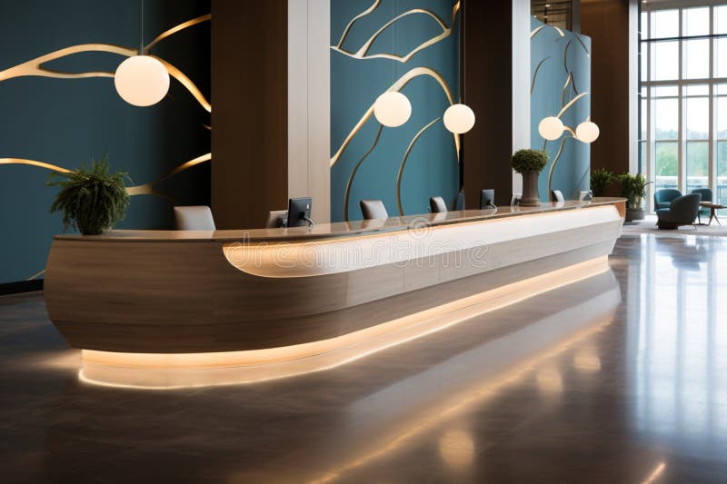 Reception Desk Tranquility, Book a Room for Vacation or Work Stock ...