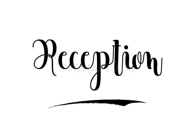 Reception Elegant Typography Lettering Text Vector Design Quote Stock ...