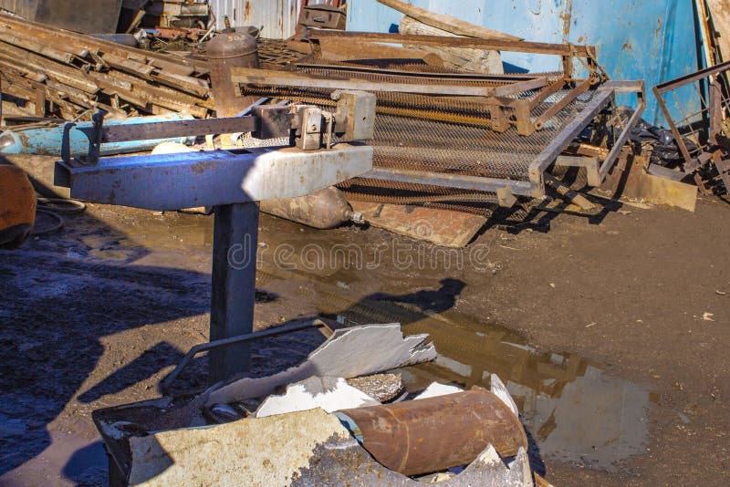 Reception of Ferrous Metal Scrap on the Scales Stock Photo - Image of ...