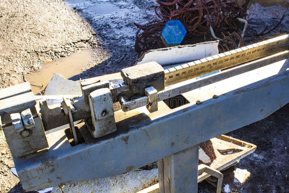 Reception of Ferrous Metal Scrap on the Scales Stock Image - Image of ...