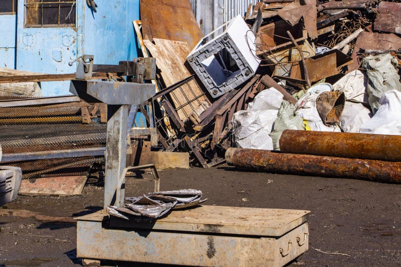 Reception of Ferrous Metal Scrap on the Scales Stock Photo - Image of ...