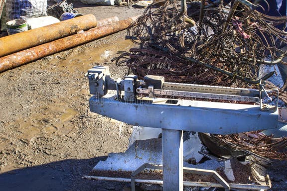 Reception of Ferrous Metal Scrap on the Scales Stock Photo - Image of ...