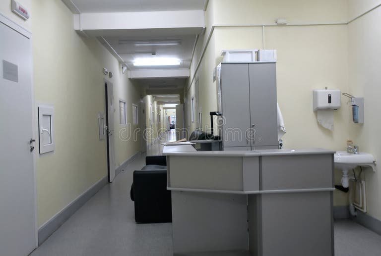 Reception in hospital stock photo. Image of inside, corridor - 4202288